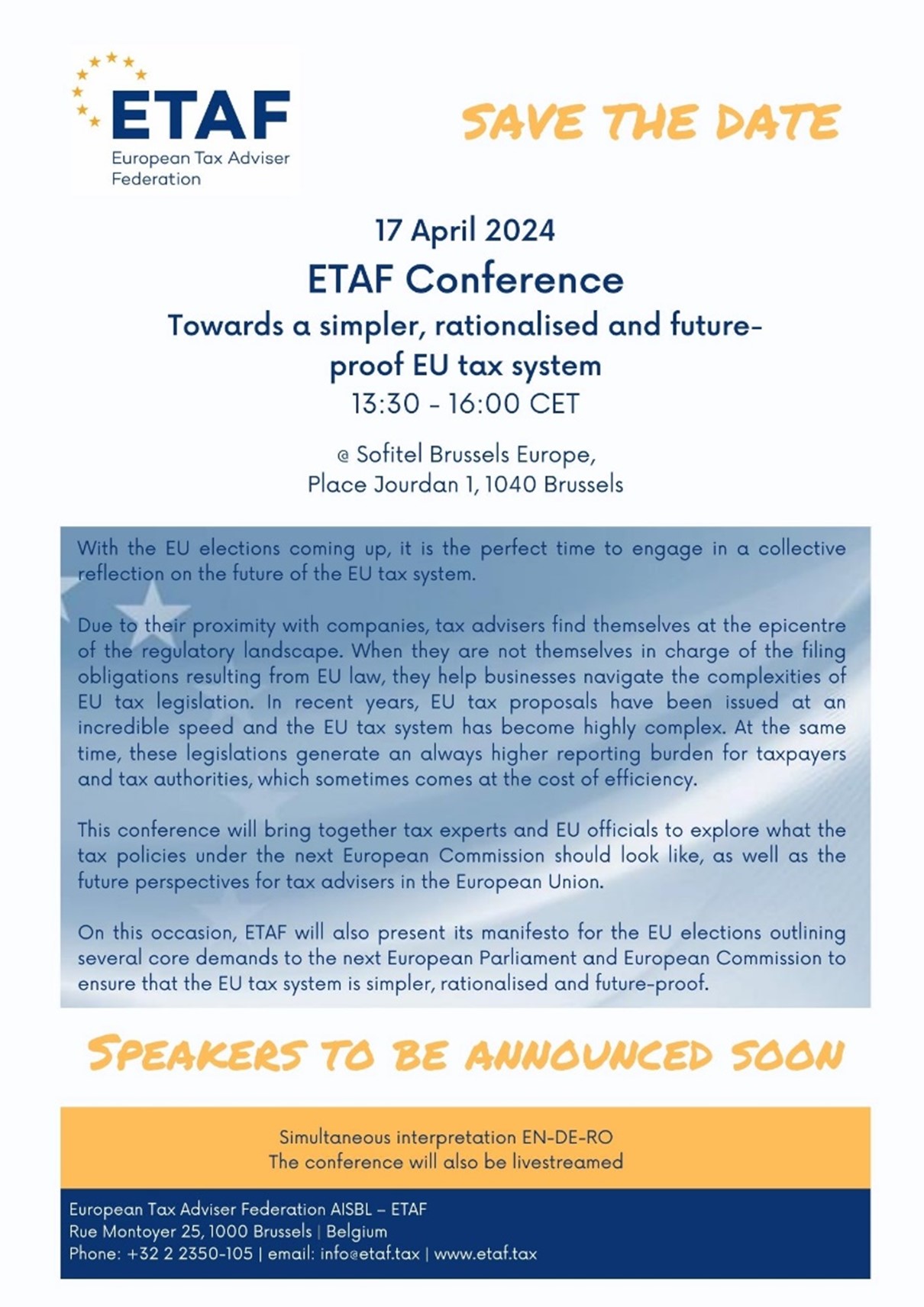 Weekly Tax News - Monday 04 March 2024 - ETAF