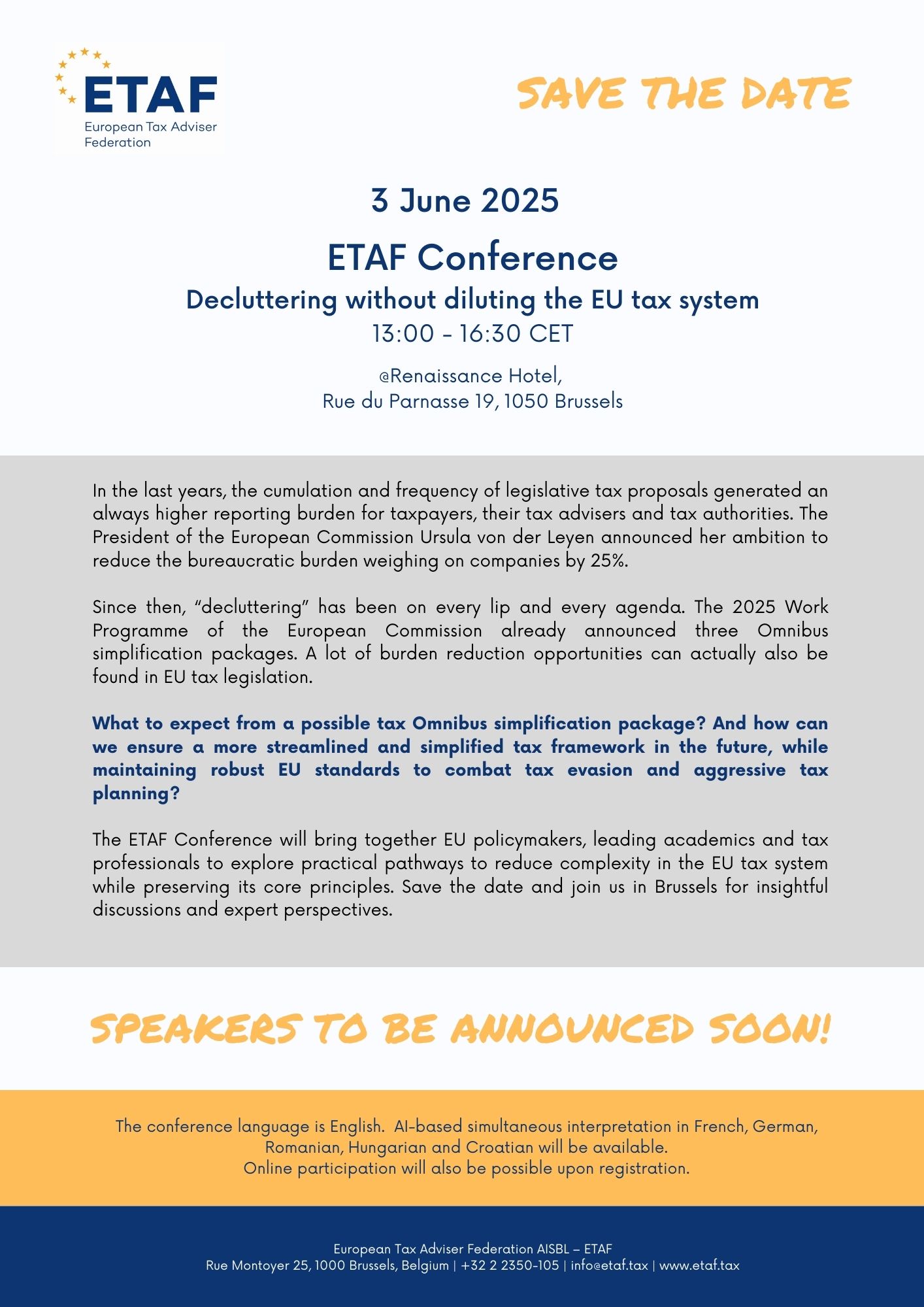 Weekly Tax News - Monday 7 April 2025 - ETAF